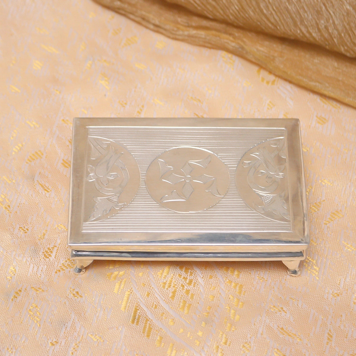 Buy Silver Paat with Filigree Designs From Aahi by Ranka Jewellers